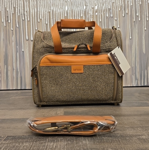 Hartmann | Bags | Vintage New Hartmann Vertical Satchel Tweed Leather ...
